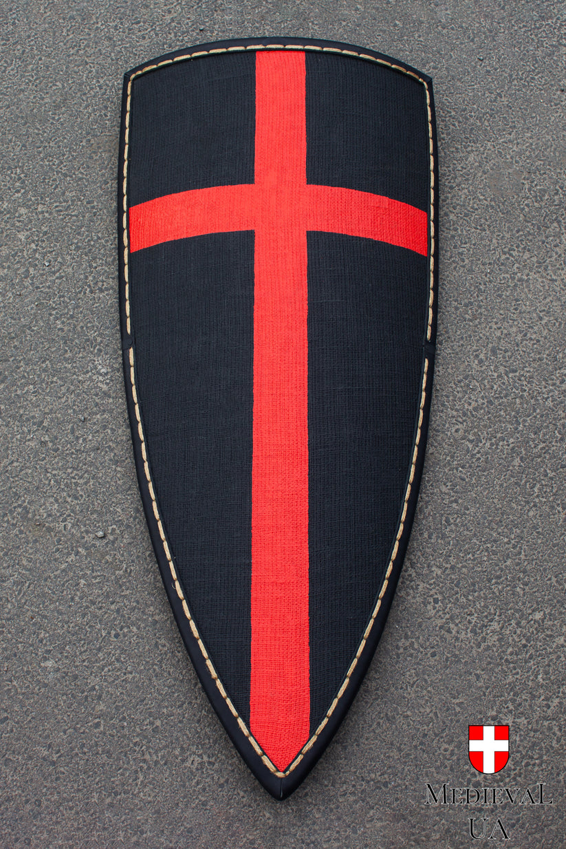 Big heater shield with cross pattern – MedievalUA